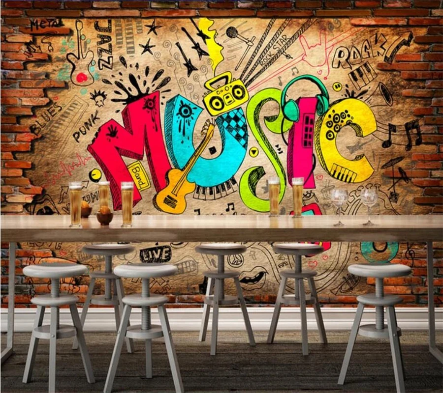 Brick Wall Music Graffiti