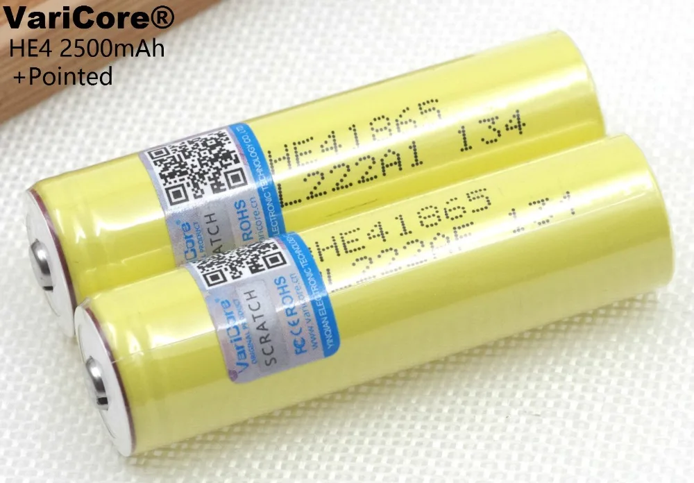 VariCore 100% New Original HE4 18650 Rechargeable li lon battery 3.6V ...