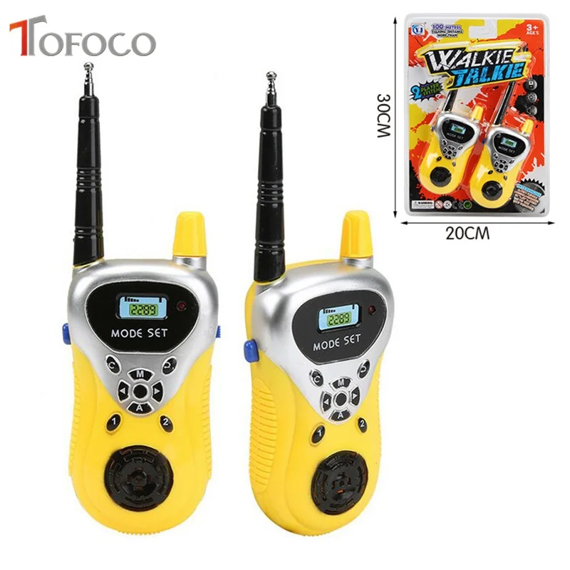 TOFOCO-2Pcs-Set-Wireless-Walkie-Talkie-Radio-Intercom-50M-Blue-Play ...