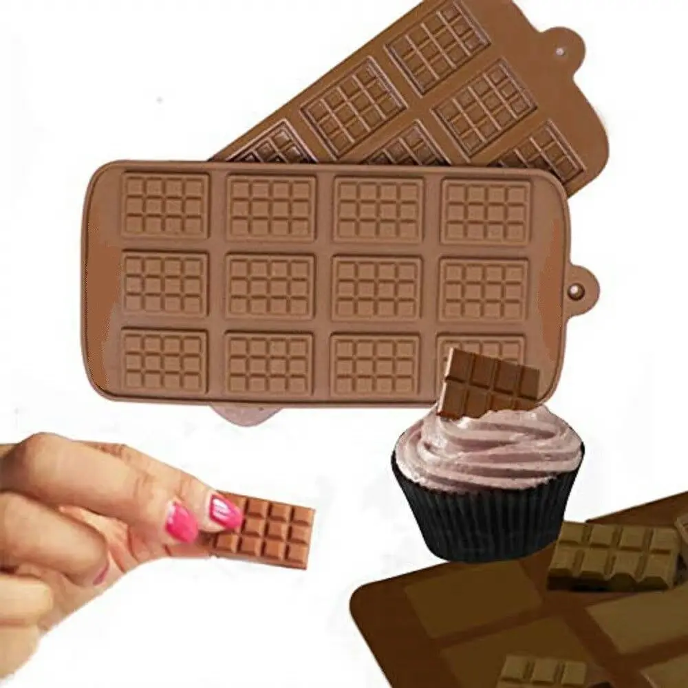 1pc Silicone Mini Chocolate Block Bar Mould Mold Ice Tray Cake ...