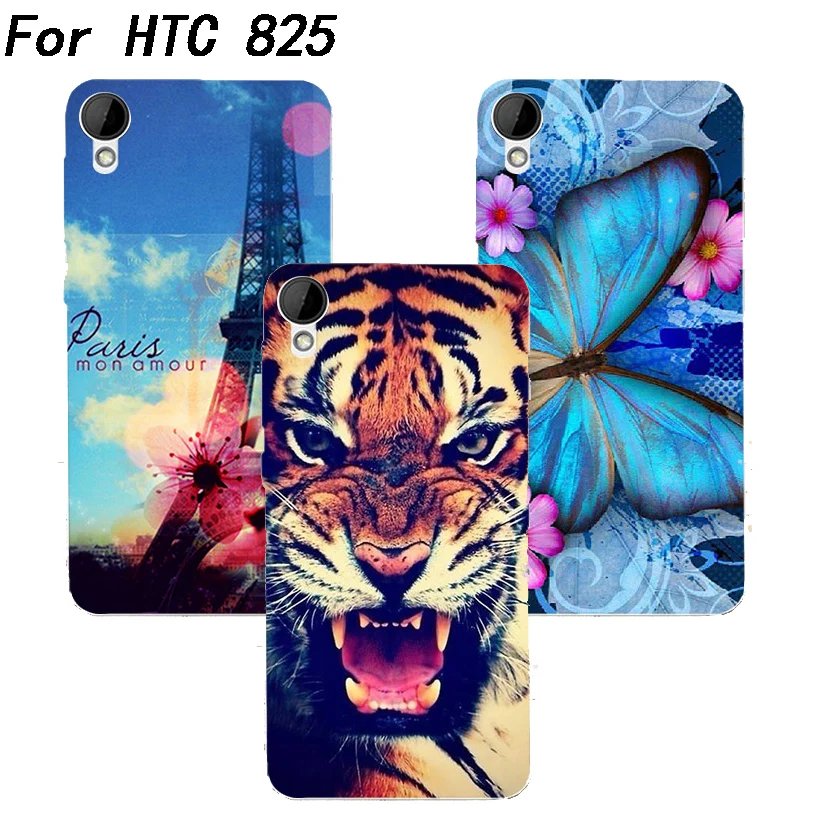 For HTC Desire 825 Cases 3D Painted Soft TPU Back Cover Silicone Mobile ...