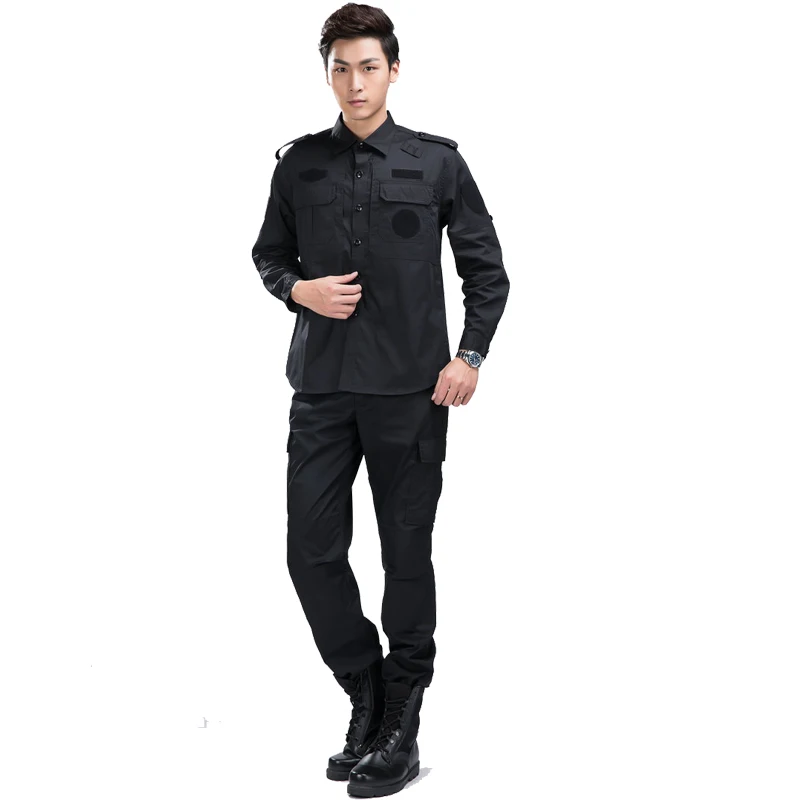 Spring/Autumn New safety security guard clothing work men turn down ...