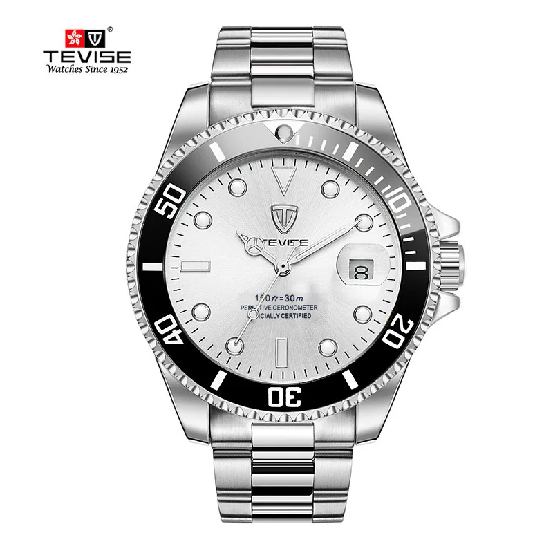 Fashion Tevise Brand Business Men's Mechanical Steel Watches Automatic ...