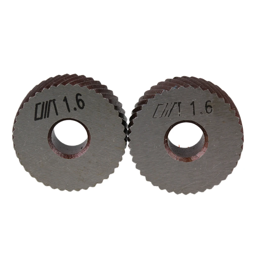 2pcs Durable HSS Diagonal Coarse Linear Knurl 1.6mm Pitch Single Wheel ...