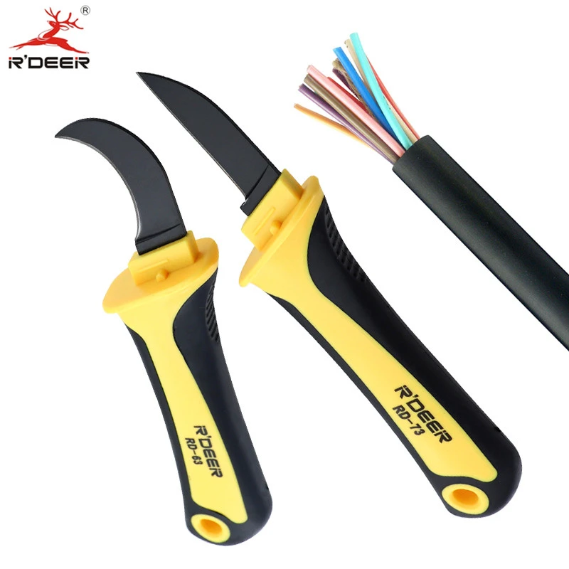 Wire Stripper Knife Cable Stripping Electrician Knife Patent Hook Fixed ...