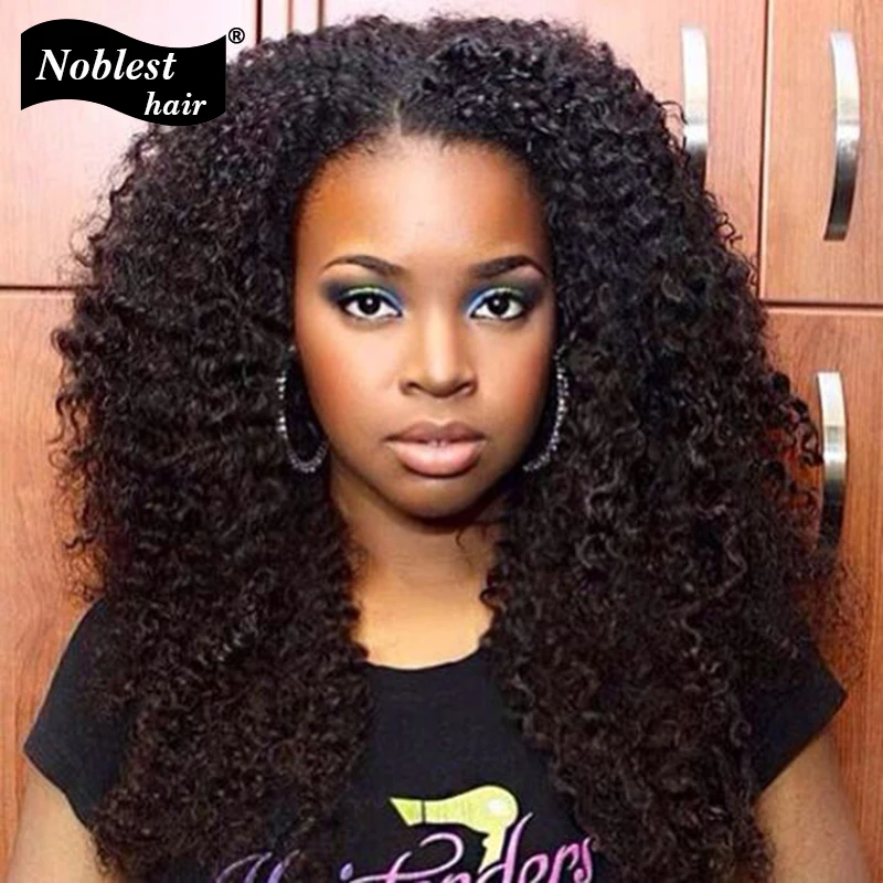 7a Top Grade Bleached Knots Glueless Afro Kinky Curly Full Lace Wigs