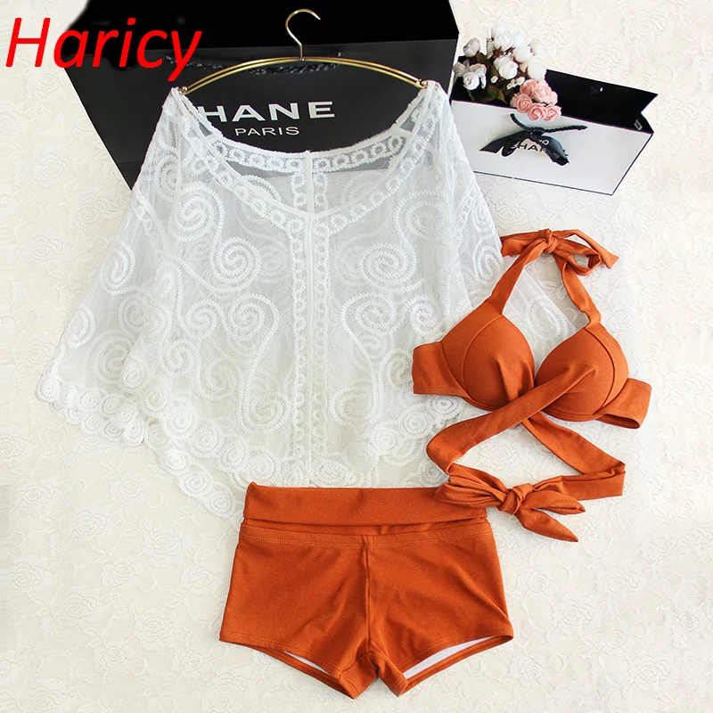 2018 New Sexy Criss Cross Bandage Bikinis Women Swimsuit High Waisted