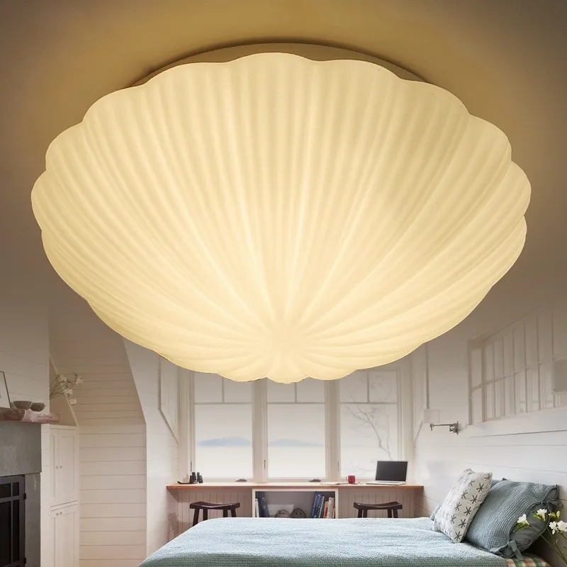 Modern brief Personalized white shell design ceiling light Home decora ...