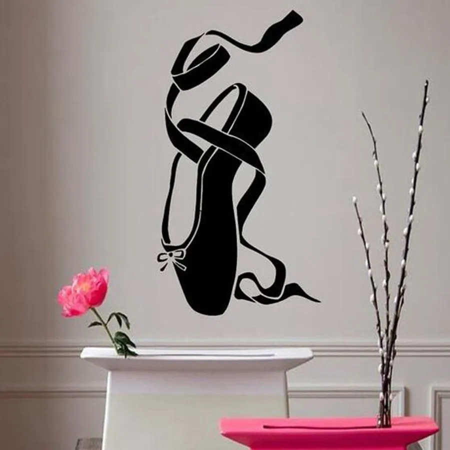 Ballet Shoe Ballerina Girl Room Dance Sport People Home Vinyl Decal ...