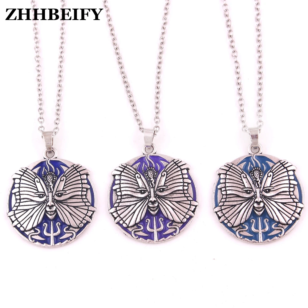 Collar con amuleto de Neptuno, mariposa, Alma, joyería|Collares ...