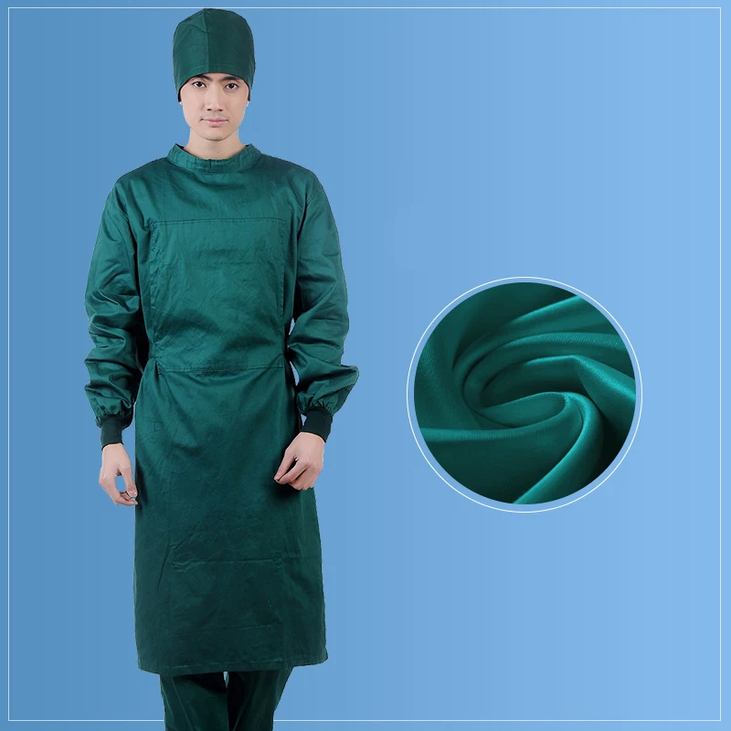 Unisex Doctor Surgical Gowns Long-sleeved Surgery Operating Room Robe ...