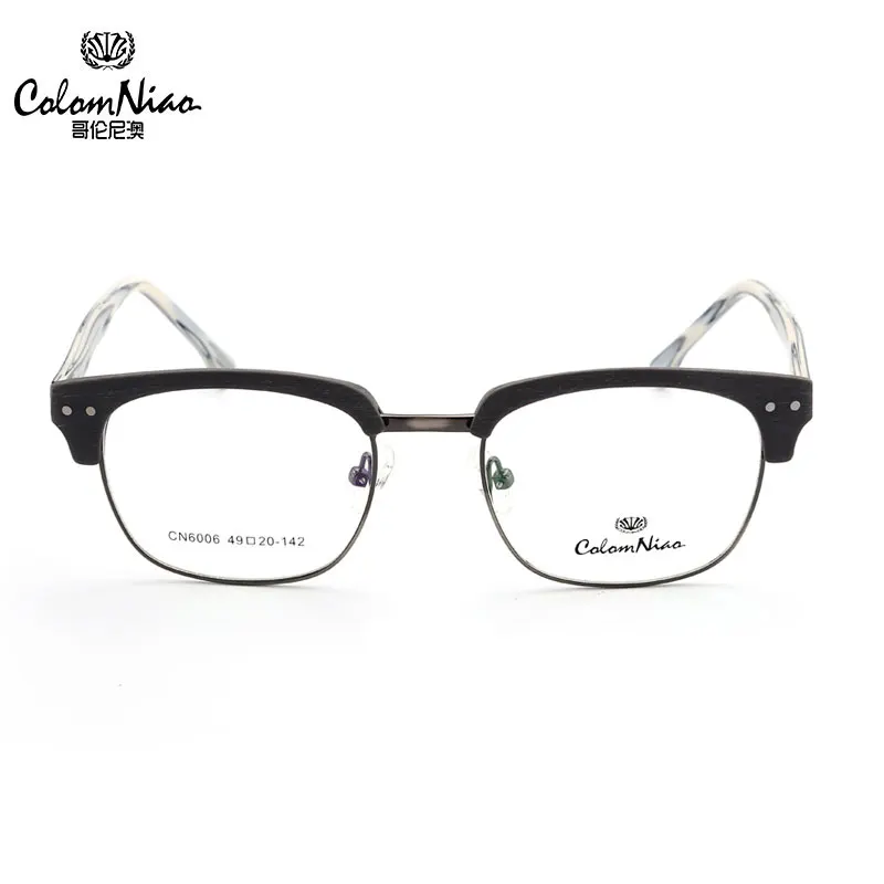 Colomniao Alloy Half Frame Glasses Frame Cellulose Acetate Men Women Multi Color Glasses Frames