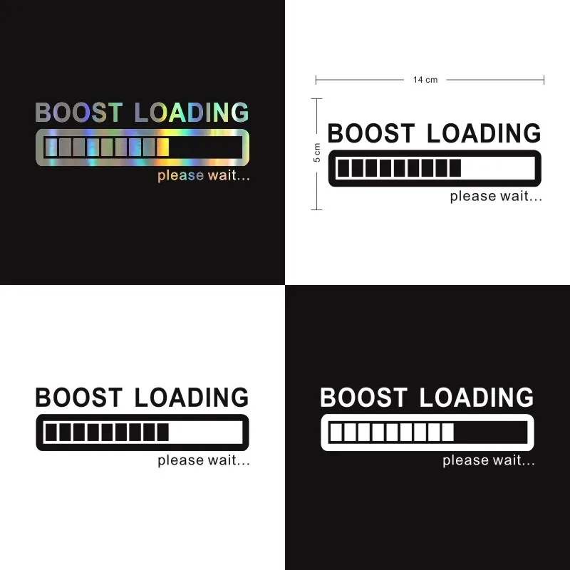 Creative Boost Loading Please Wait For Turbo Funny Car Stickers Car ...
