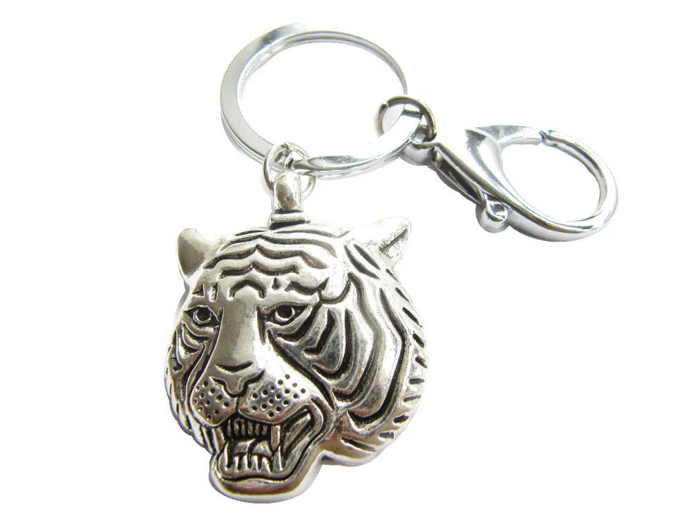2pcs Wholesale Tiger Head Keychain, Tiger Head Charm, Animal Keychain ...