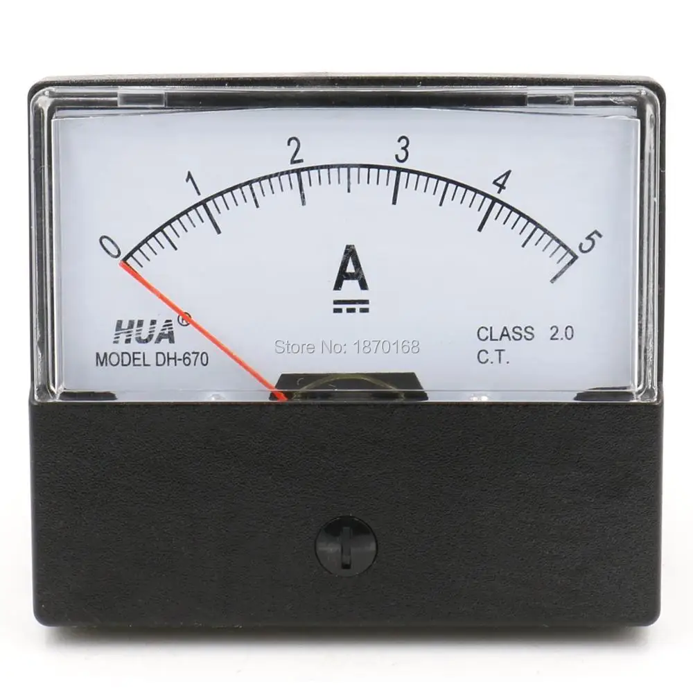 Dc 1a 2a 3a 5a 10a Analog Current Panel Meter Ampere Ammeter Dh-670 ...
