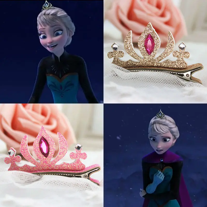 Clearance! Fashion Korean Frosen Princess Elsa Crown Haipins Handmade ...