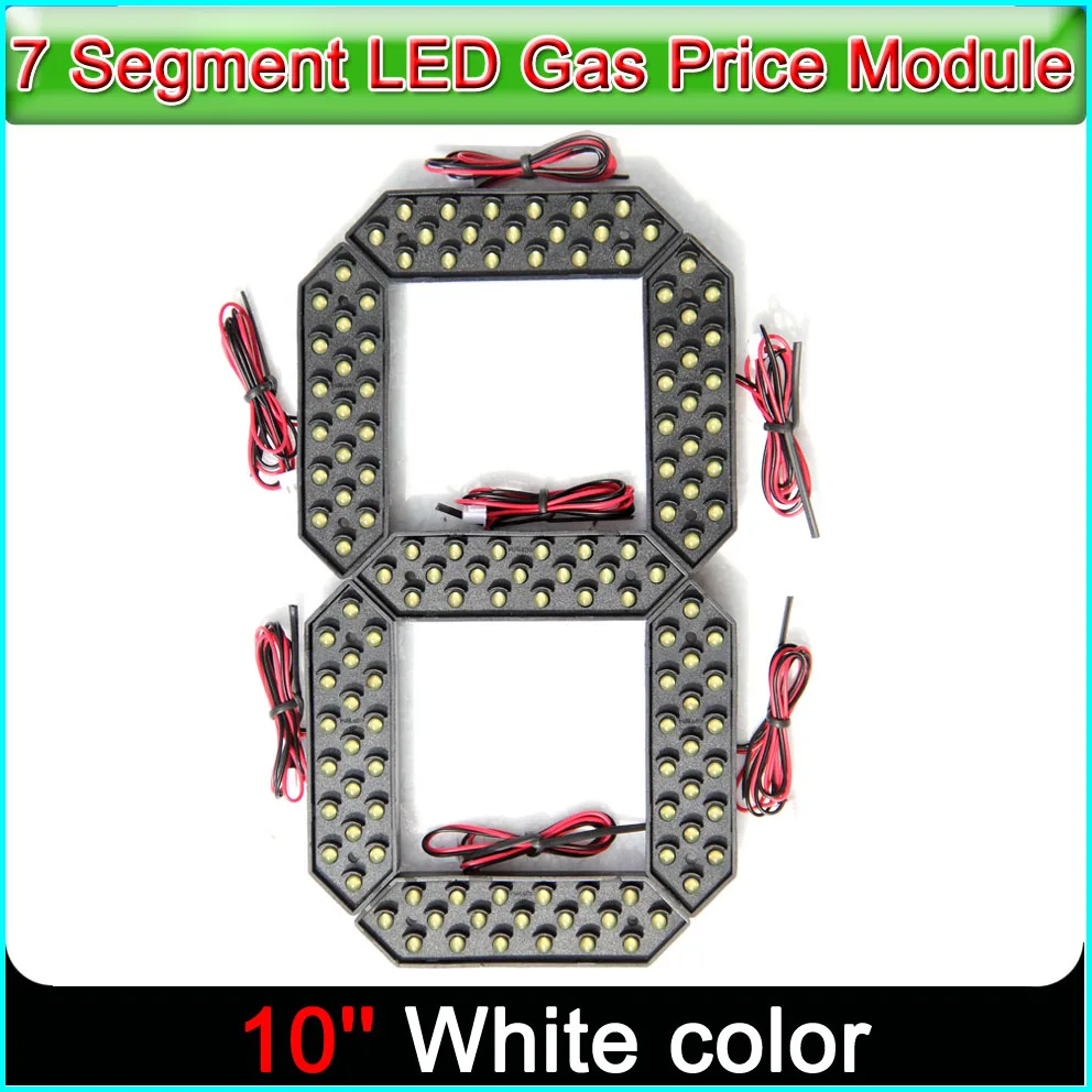 4pcs/lots 10" White Color Digita Numbers Display Module 88.88, LED ...