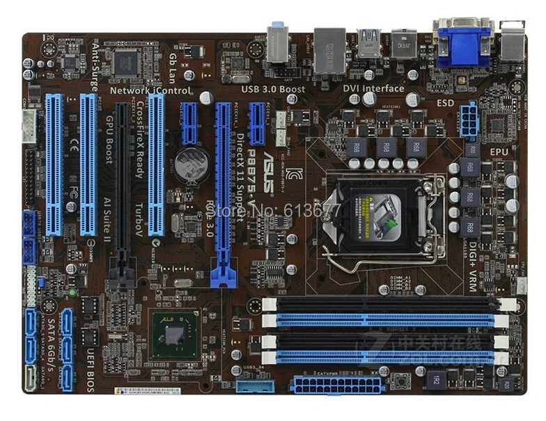 Envío libre 100% original placa base Asus P8B75-V DDR3 LGA 1155 Ram 32G ...