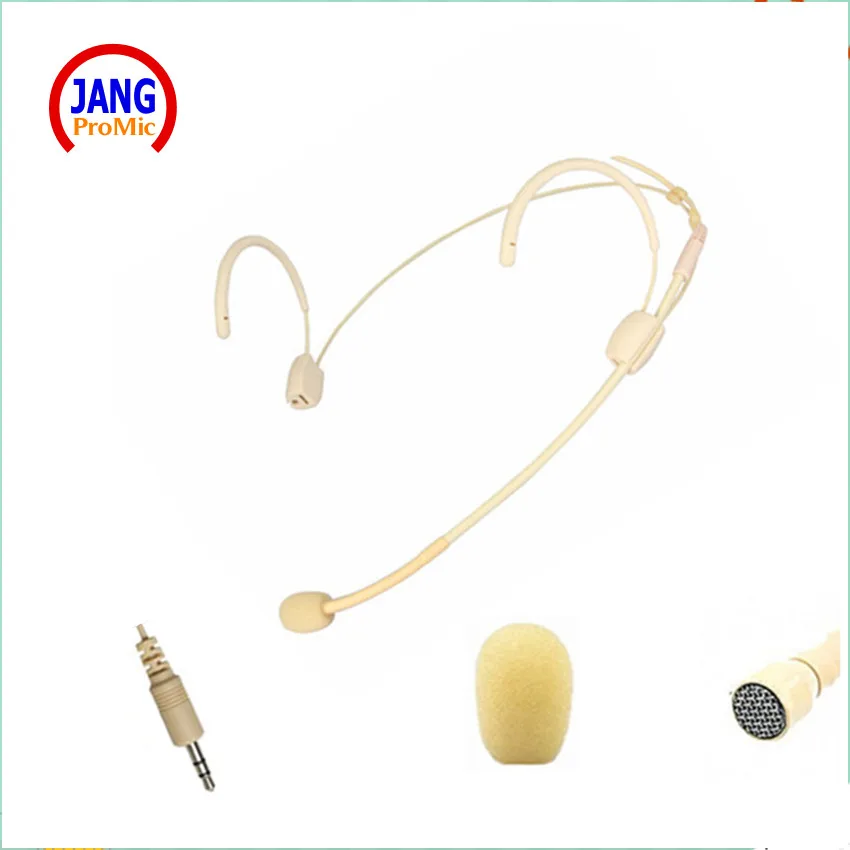 Professional-Beige-Headset-Condenser-Microphone-Stage-Headworn ...