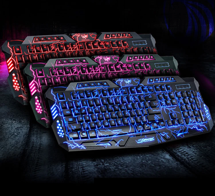 Backlight LED Luminous Gaming Keyboard Waterproof Wired USB Game ...