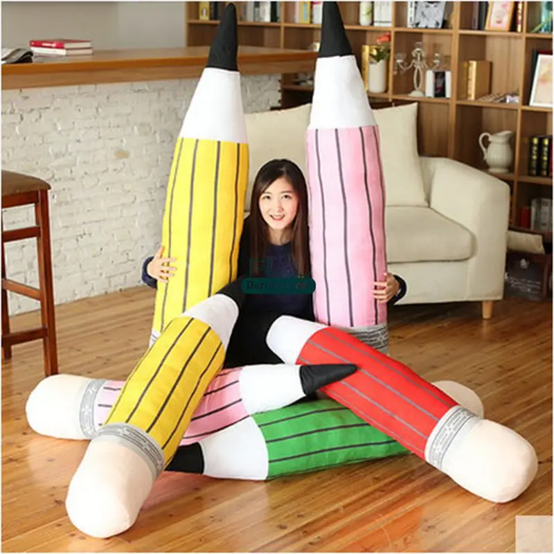 Dorimytrader 150cm Huge Cute Simulated Pencil Plush Pillow Toy 59 Large Stuffed Cartoon Pencil