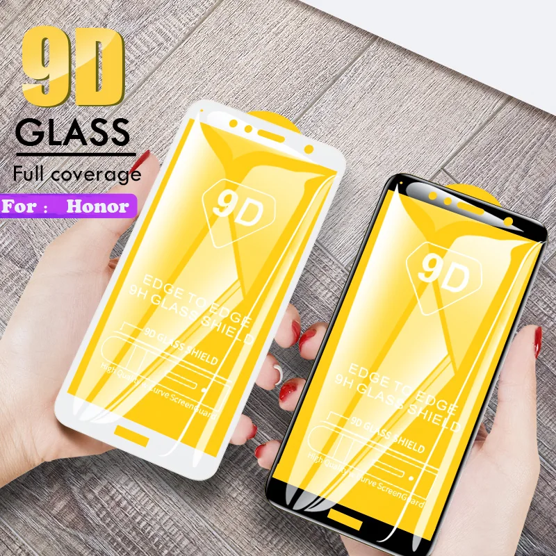 9D закаленное стекло для huawei honor 7a 7c pro Полное покрытие экрана ...