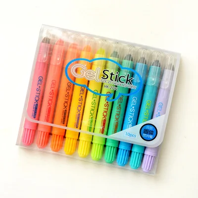 10-color-Solid-Highlighter-Marker-10-pens-box-round-tip-twist-roate ...