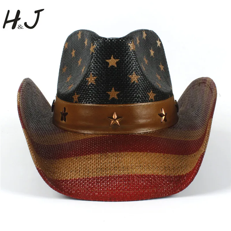 Fashion Men Cowboy Hat Summer Western Sombrero Hombre Hat Cowboy Sun ...