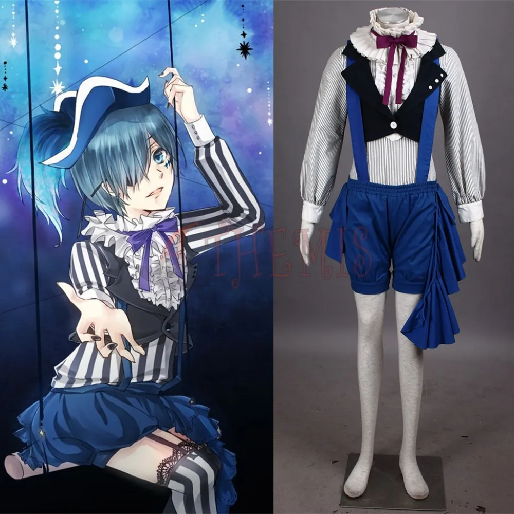Athemis Overalls Outfits Black Butler Circus Ciel Phantomhive Cosplay ...