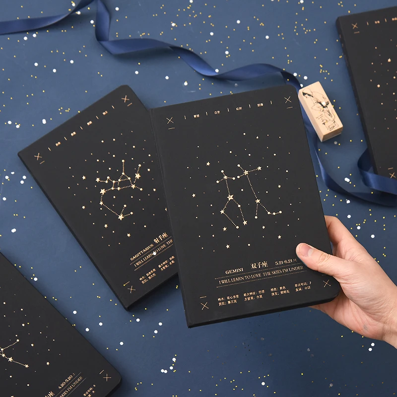 Retro Diary Book A5 Twelve Constellation Notebook Lines Pages Journal ...