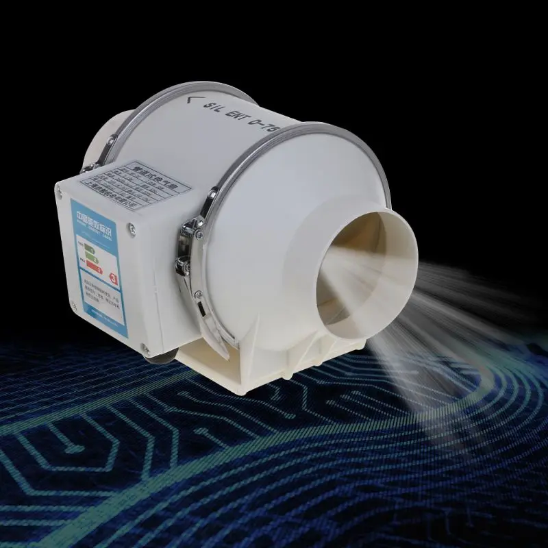 Inline Duct Fan Pipe Extractor Booster Mini Ventilation Fans Ceiling ...