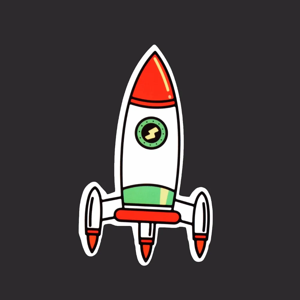 Rocket Ship Labels Tied Brand Stickers Cool Home Notebook Skateboard ...