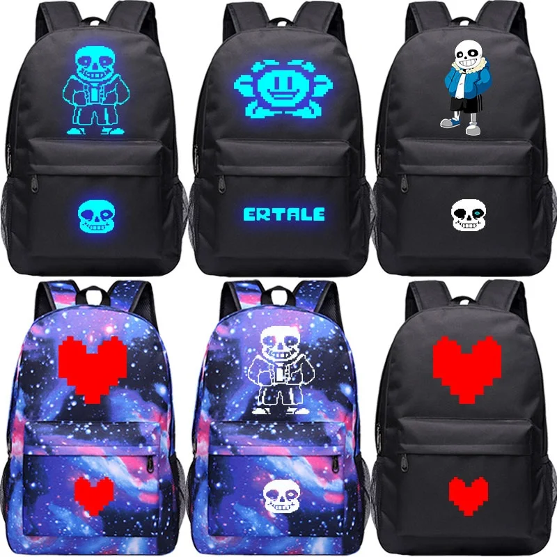 High Q Unisex Anime Undertale Bag Frisk Toriel Sans Papyrus backpacks ...