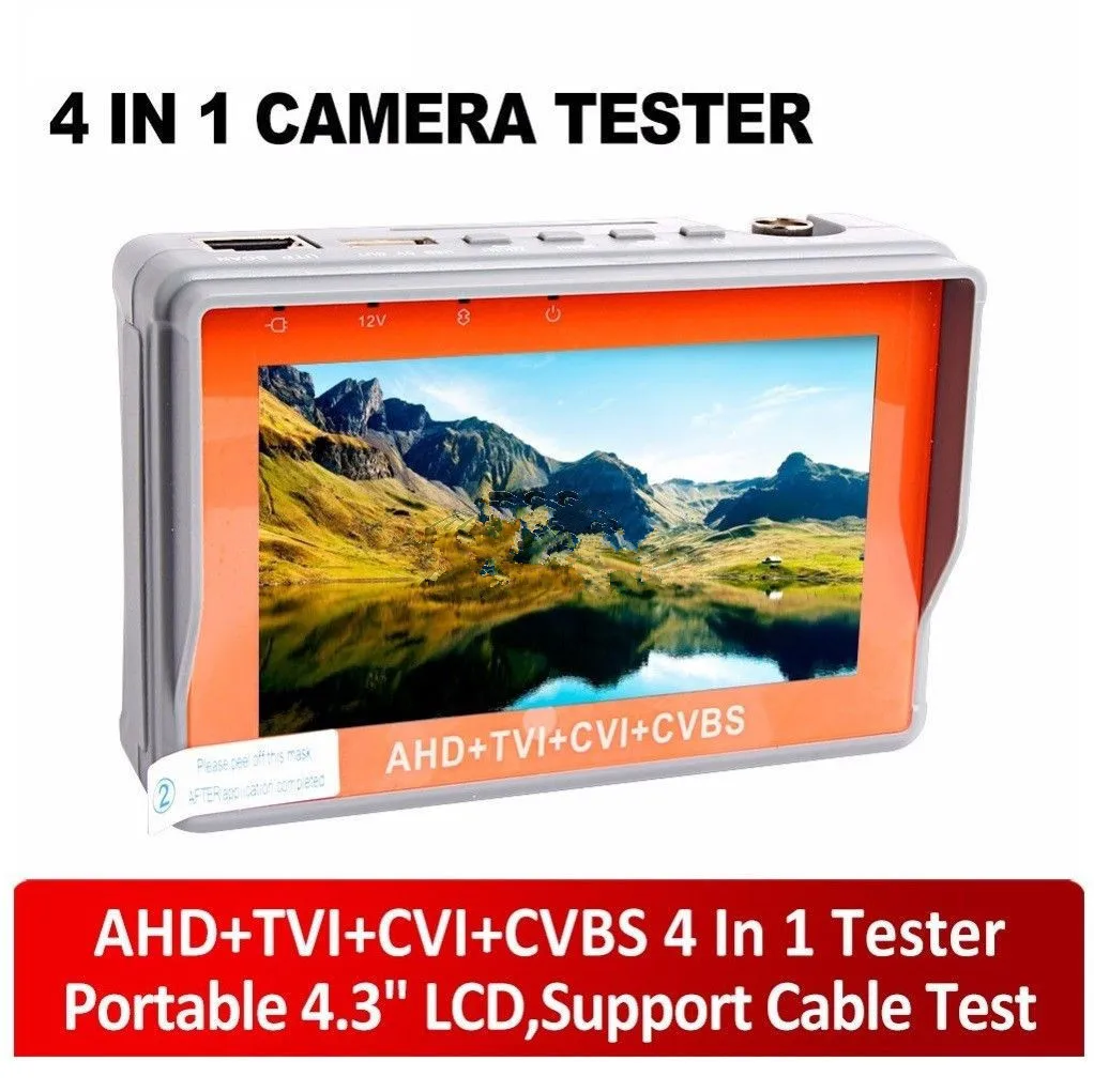 Portable1080P CVI+AHD+TVI+CVBS Analog CCTV Camera Tester DC12 Power ...