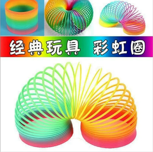 Children's Fun Toys Rainbow Circle Colorful Circle Baby Toys Stretch ...