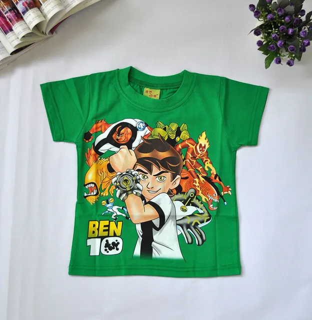 Baby Boys Ben10 Ben 10 Green Toddler Cartoon T Shirts Boy Kids Tee ...