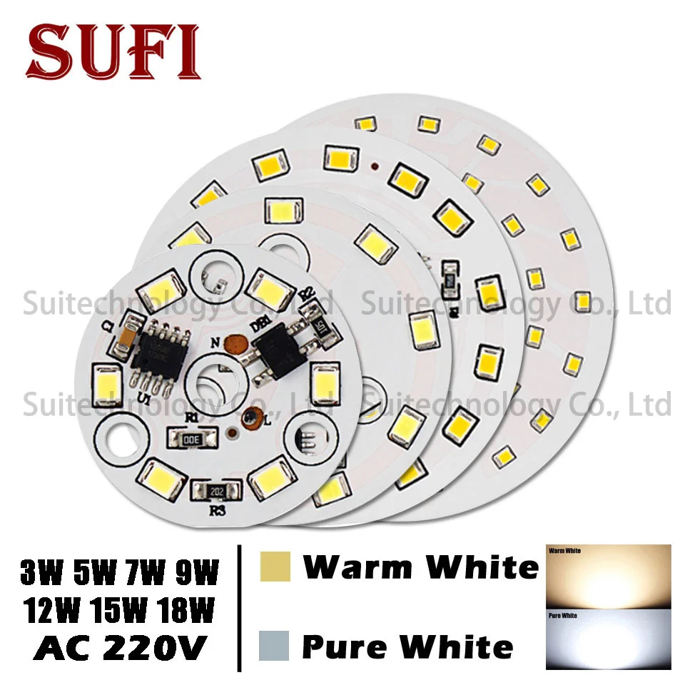 10pcs-ac-220v-LED-Lamp-Bulbs-PCB-Integrated-Smart-IC-Driver-3w-5w-7w-9w ...