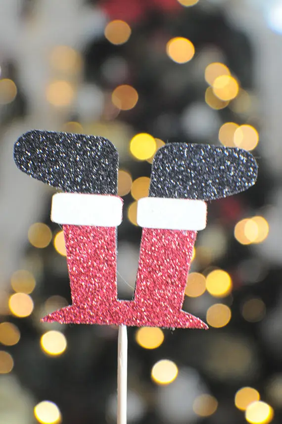 Upside Down Santa Cupcakes