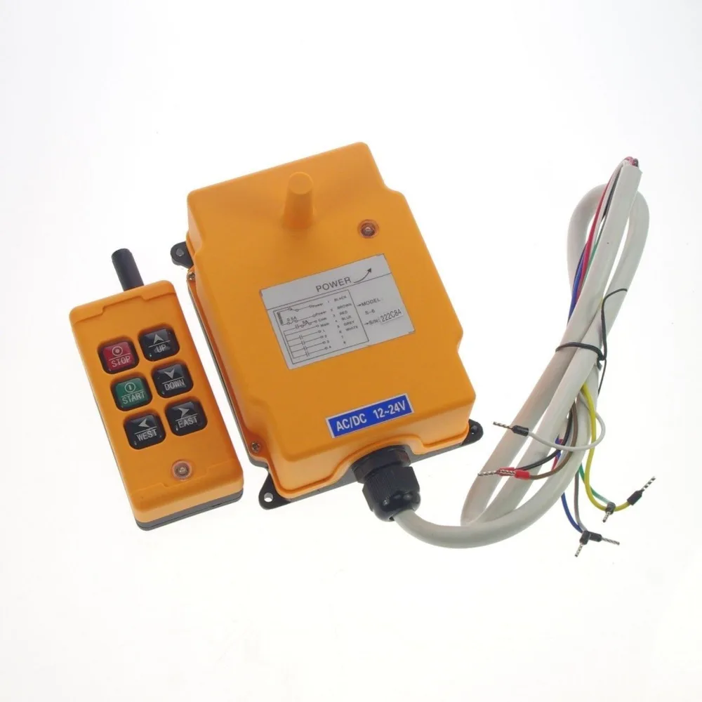 HS-6-AC-DC24V-6-Channels-Control-Hoist-Crane-Radio-Remote-Control-Sysem ...