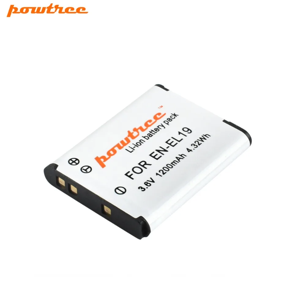 1PCS 3.6V 1200mAh AKKU EN EL19 EN EL19 ENEL19 Battery For Nikon S2500 ...