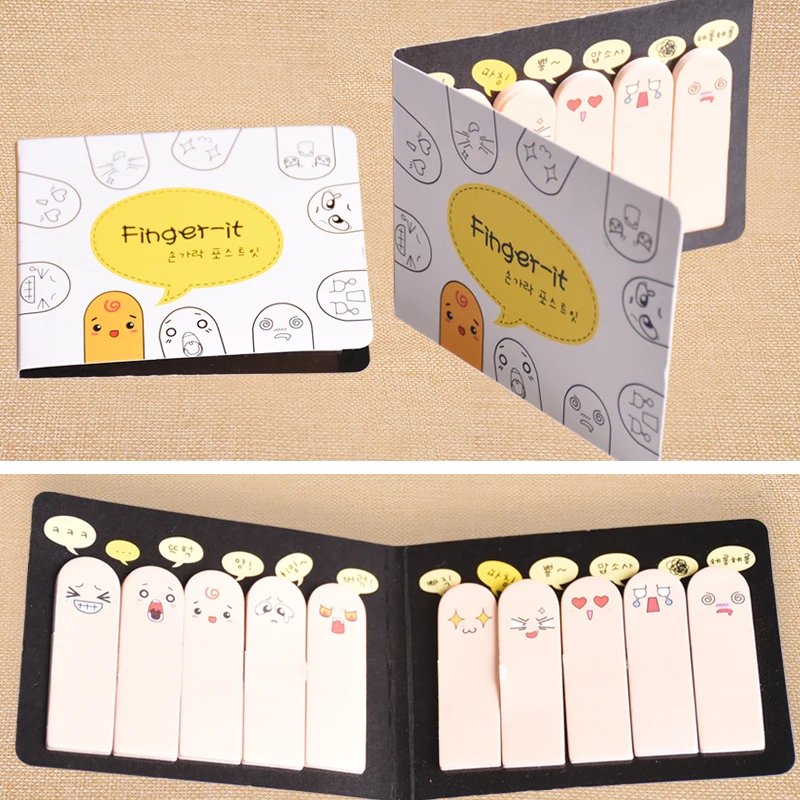 Lovely 10 Fingers Sticker Sticky Notes Unique Scrapbooking Bookmark Tab ...