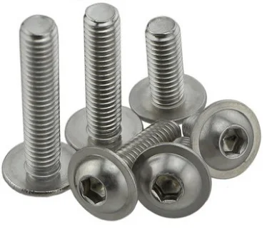 50pcs M3 8mm M3*8mm M3X8 304 Stainless Steel SS Flat Tail Pan Round ...