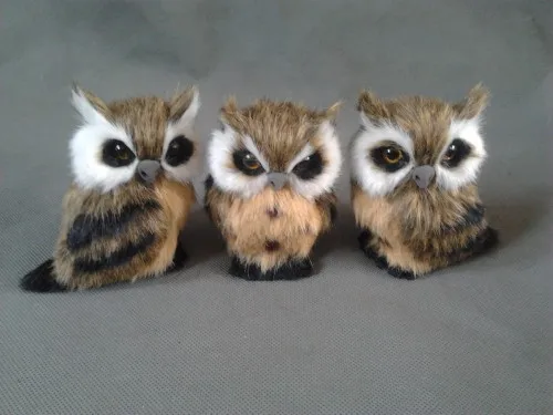 Simulation Brown Owl About 9x7cm Handmade Craft Model Toy,polyethylene ...