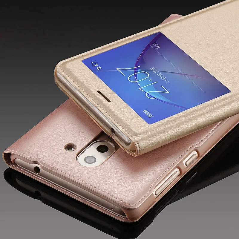 Smart View Flip for Huawei Honor 6x Case original pu leather case for ...