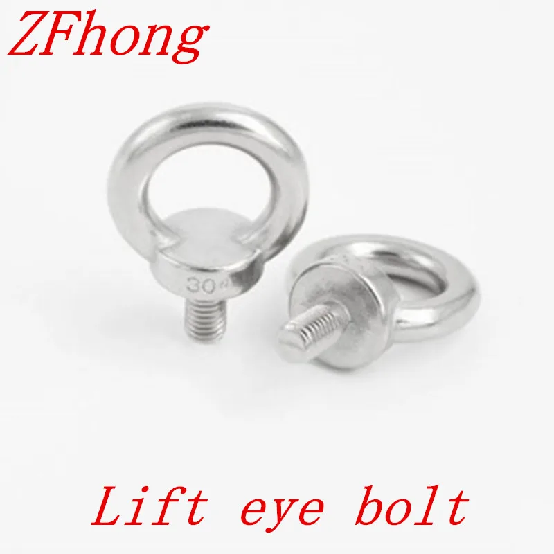 10pcs M3 M4 M5 M6 M8 Eye Bolt Stainless Steel Marine Lifting Eye Bolt ...