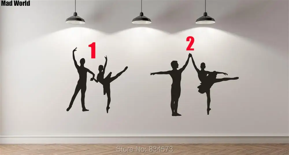 Dancing Sport Dance Boy Girl Couple Dancer Wall Art Stickers Wall Decal ...