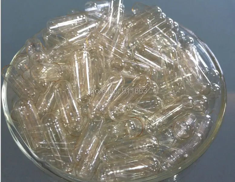 100pcs 0# clear clear capsule,empty gelatin capsules sizes (joined or ...