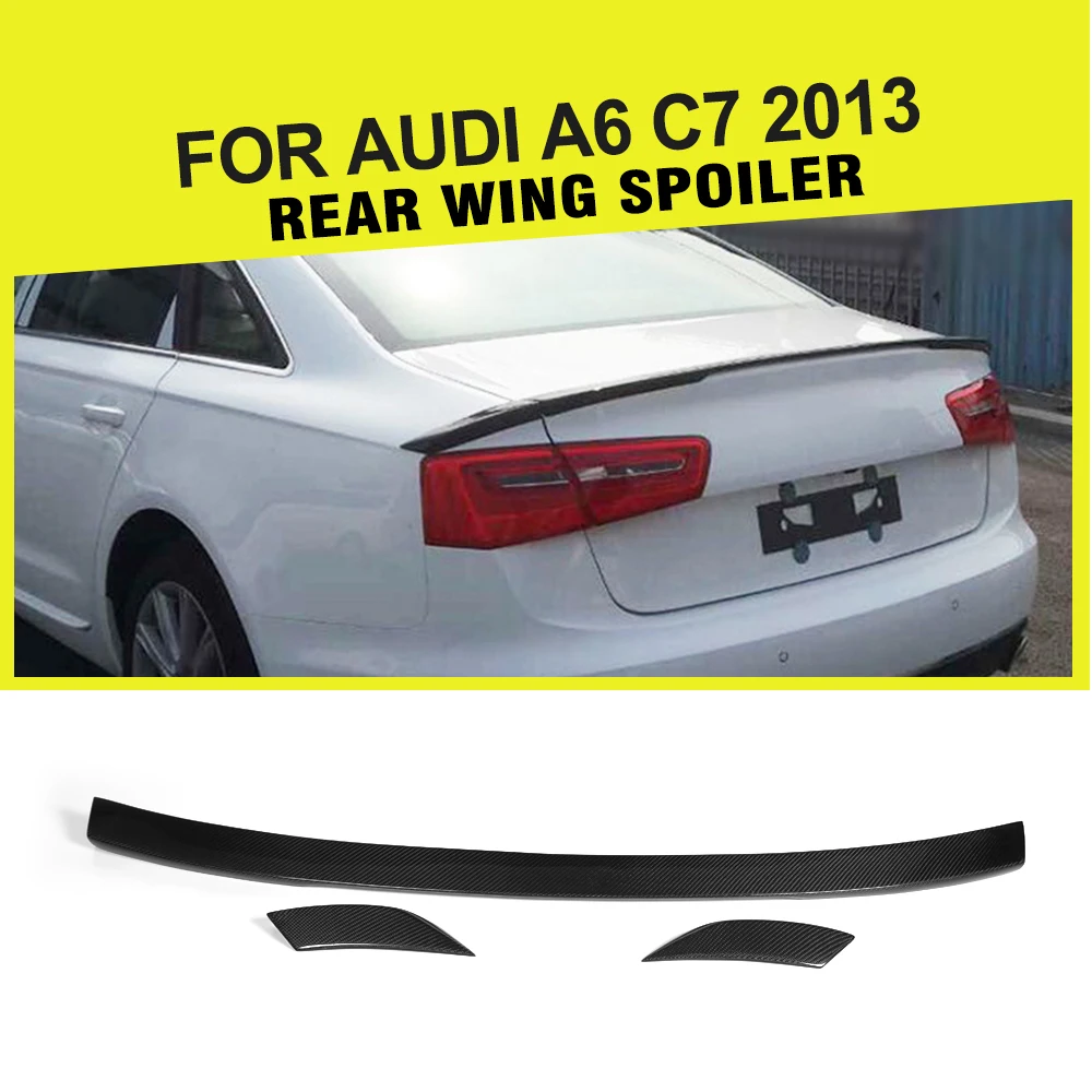Carbon Fiber / FRP Rear Trunk Spoiler Boot Wing Lip for Audi A6 C7 ...
