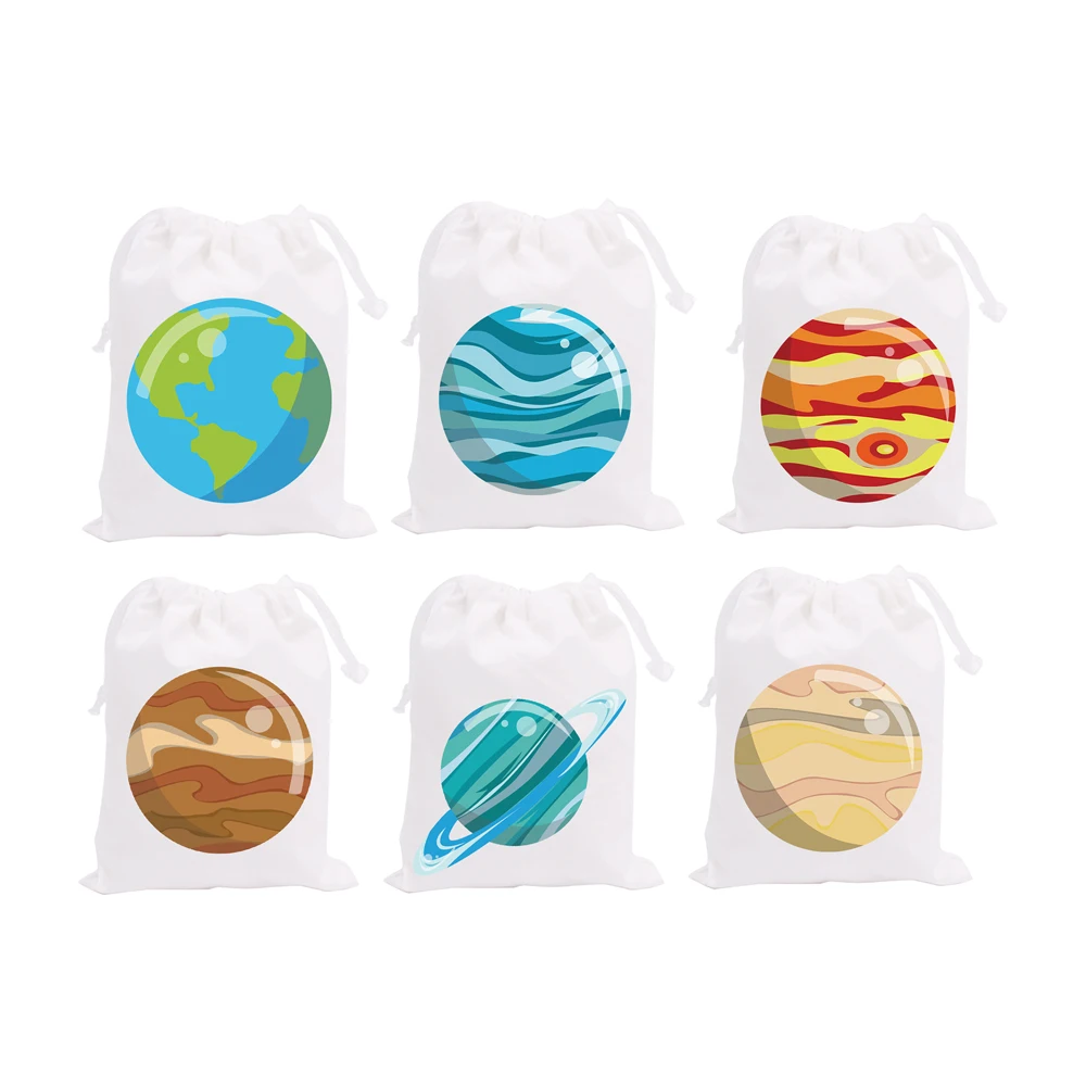 Space Theme Party Favor Bags Candy Bags Gift Bags Kids Birthday Party ...