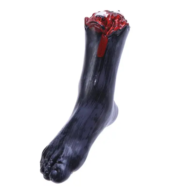 1pc Broken Horror Bloody Foot Realistic Creepy Severed Leg for Carnival ...